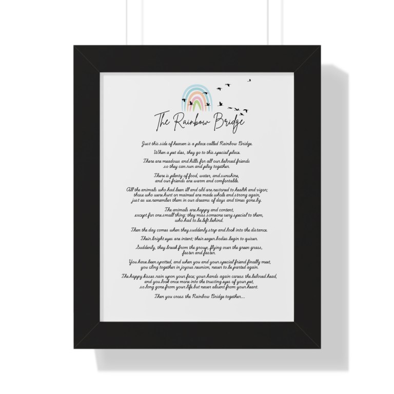 3 Free Rainbow Bridge Poem designs for Print – Rainbow Bridge Online